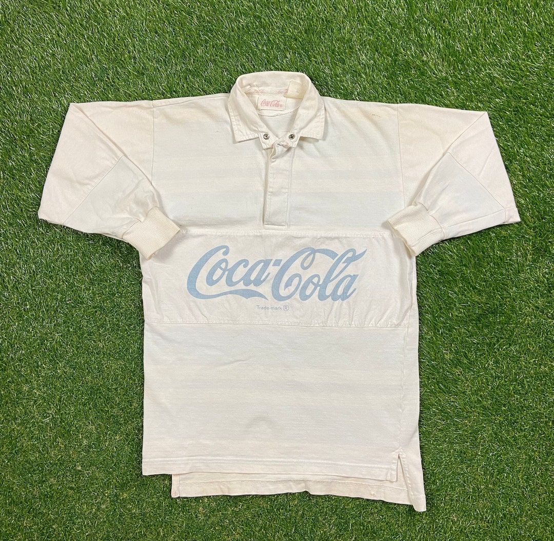 Vintage Rare Coca Cola Coke Polo Sweatshirt Size Small S Classic Cola ...