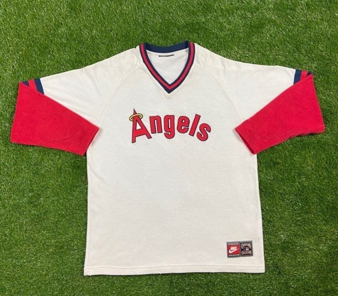 Vintage Anaheim Angels Jersey Crewneck Sweatshirt Nike Cooperstown ...