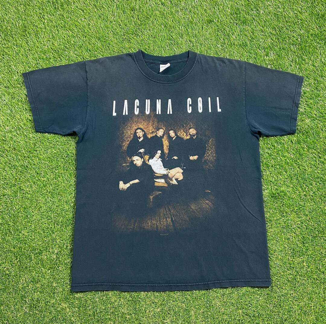 Vintage Lacuna Coil T Shirt Anvil Size Large L Rock Band Tee Italian ...