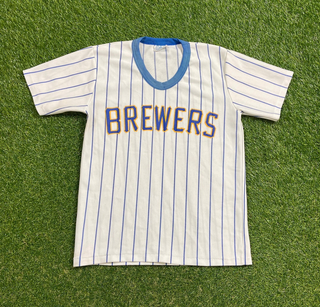 Vintage Milwaukee Brewers Jersey Pro Knit Size Large L MLB Baseball ...
