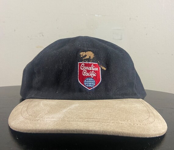 Vintage Canadian Pacific Railway Strap Back Hat OSFA … - Gem
