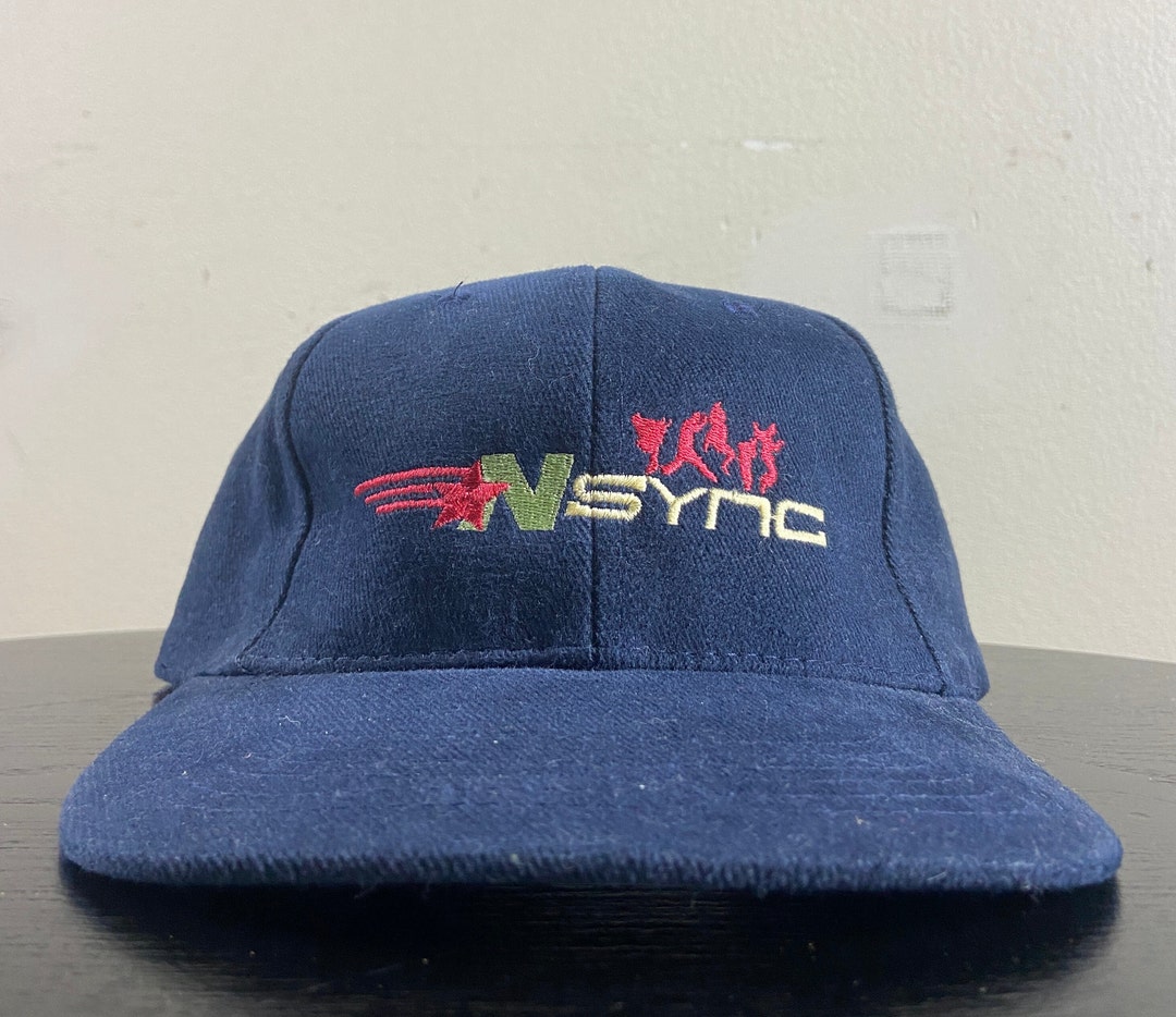Vintage *NSYNC Strap Back Hat OSFA Pop Music Boy Band Tour Merch 1990s ...