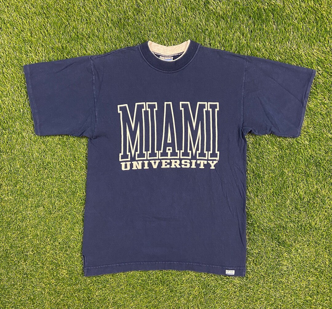Vintage Miami University T Shirt Tee Gear for Sports Made USA Size ...