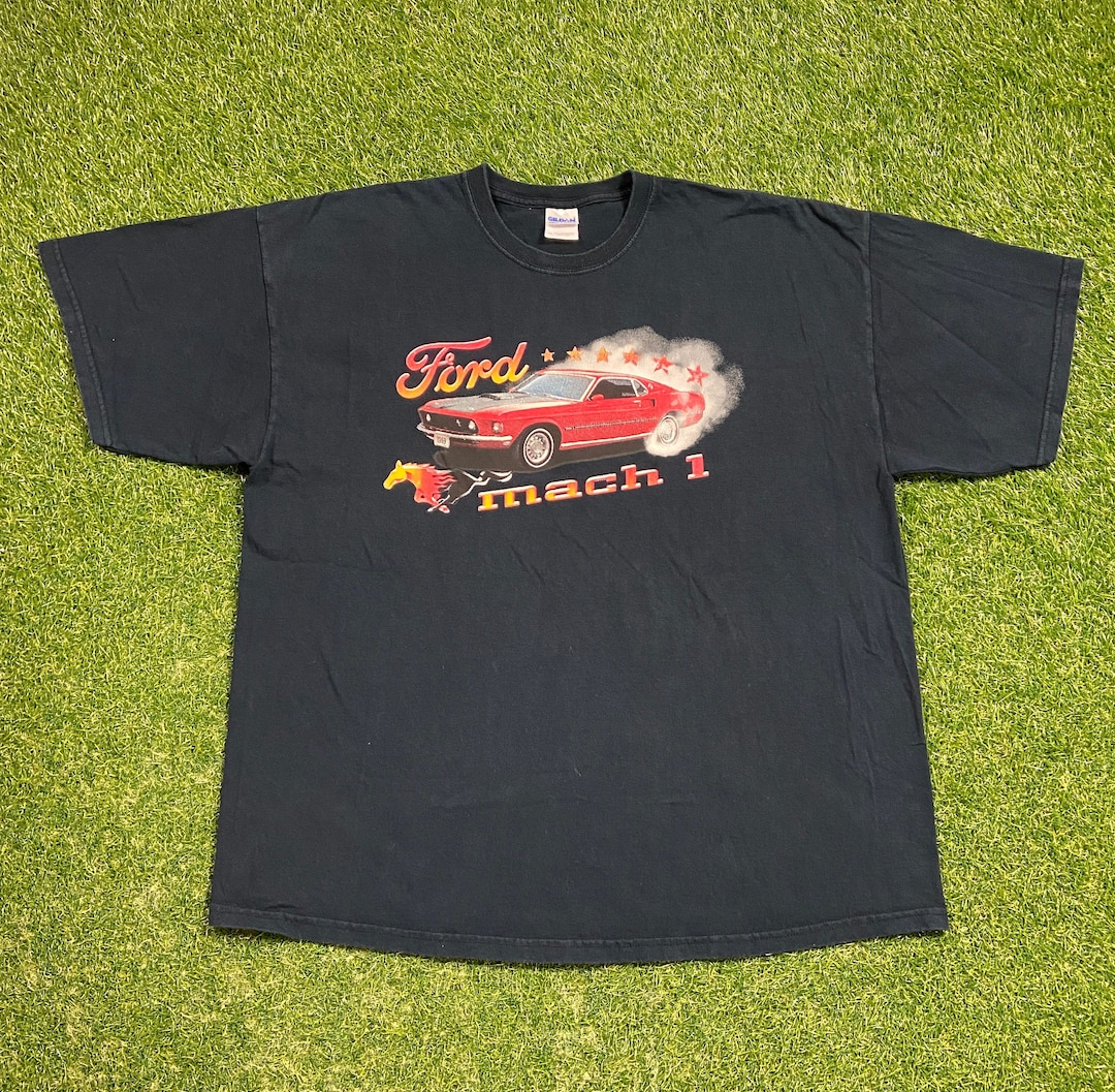 Vintage Ford Mach 1 T Shirt Tee Gildan Size XXL 2XL Classic Car ...