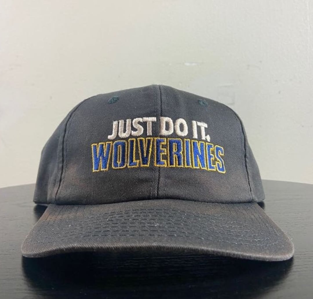 Vintage University of Michigan Wolverines Snapback Hat Nike OSFA NCAA ...