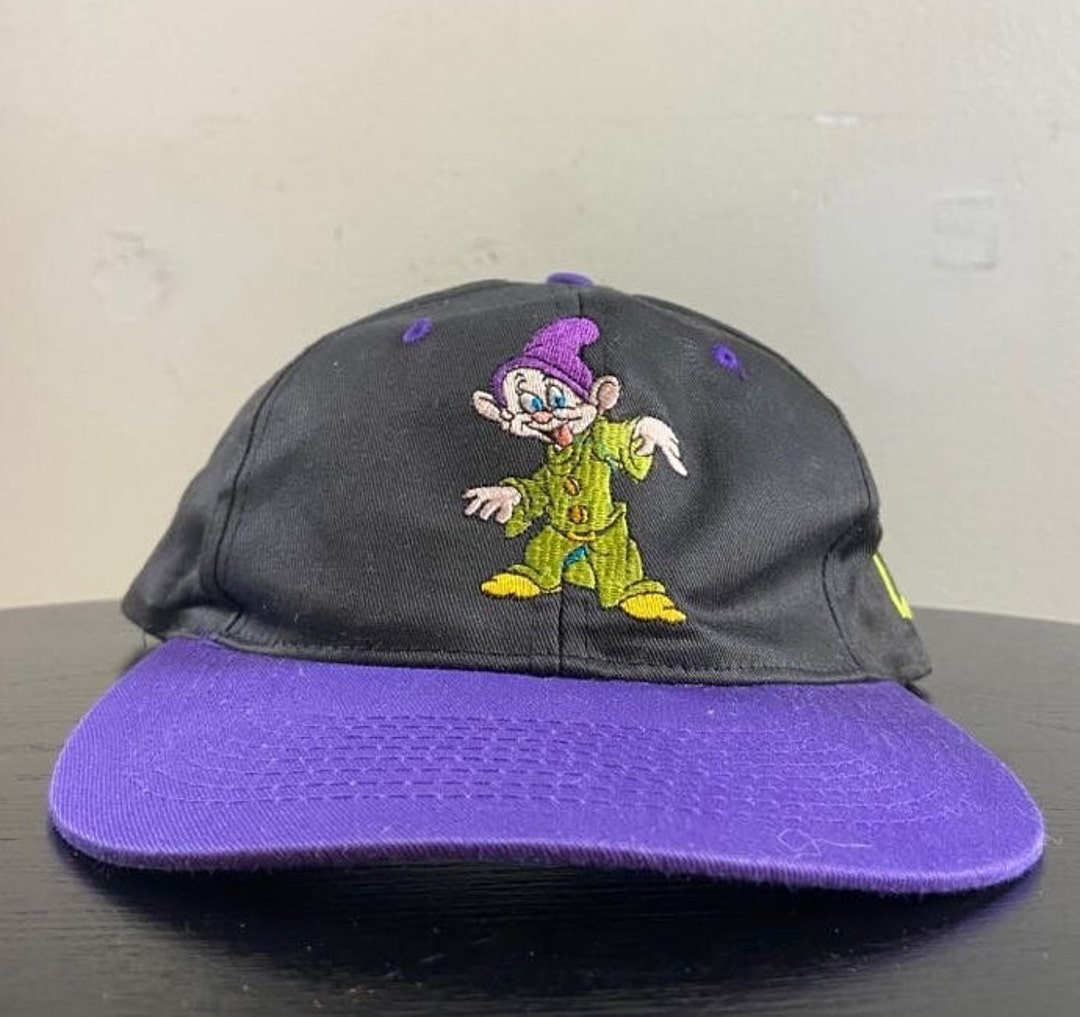 Vintage Dopey 7 Dwarfs Snow White Snapback Hat Cap OSFA Walt Disney ...