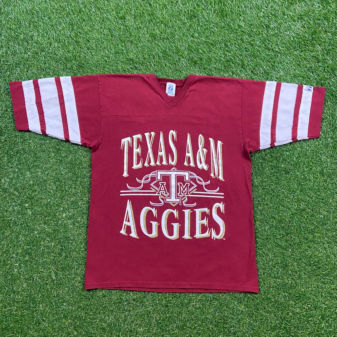 Vintage Texas A&M Aggies T Shirt Tee Logo 7 Made USA Size Large L NCAA ...
