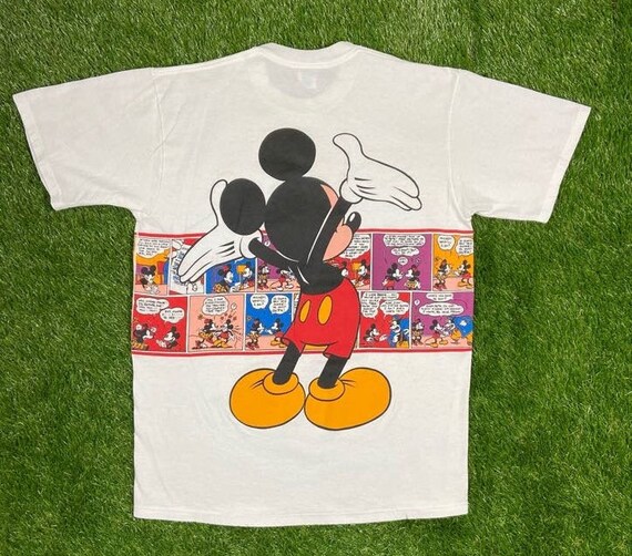Vintage Mickey Mouse Comic Book Strip All Over Print … - Gem