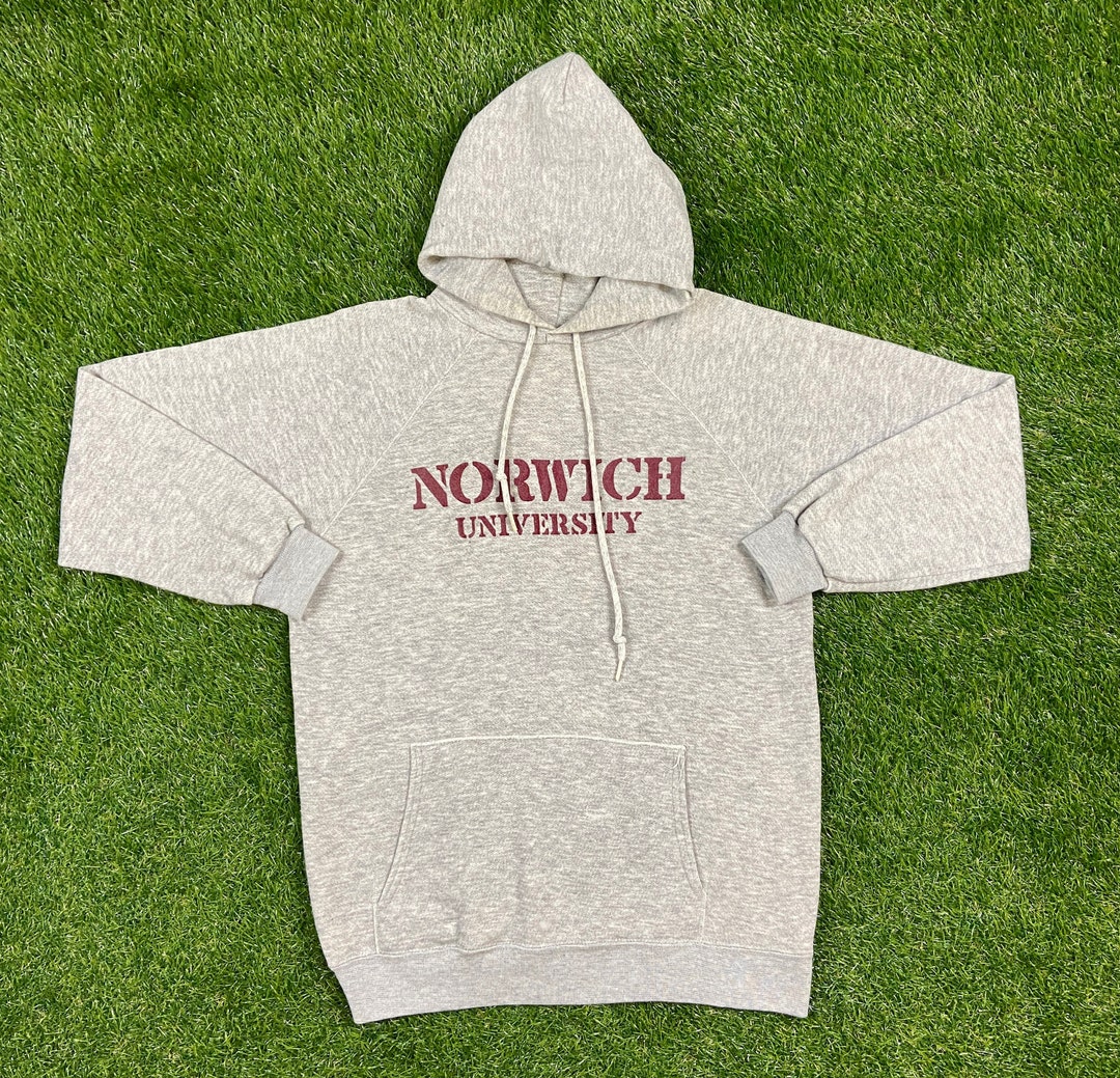 Vintage University of Norwich Hoodie Sweater Size Medium M Vermont UVM ...