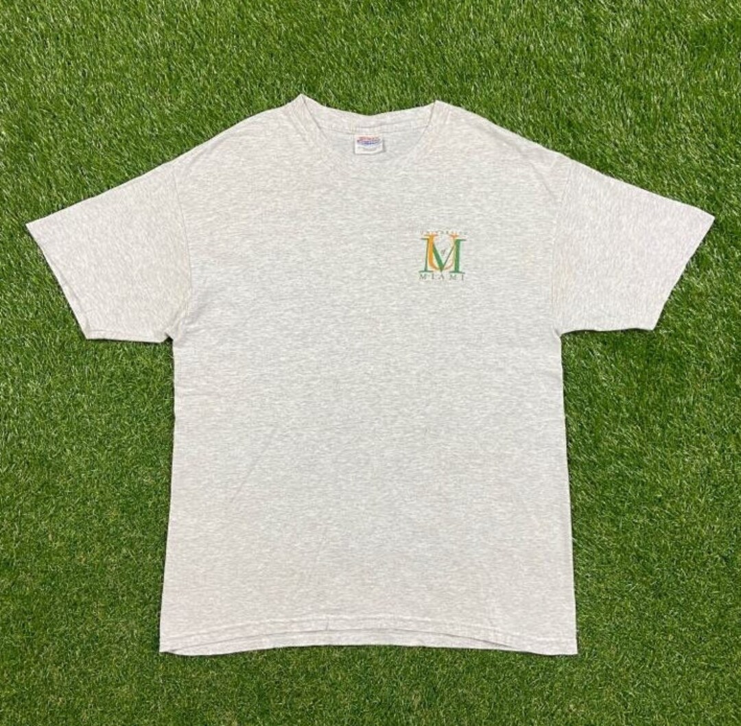 Vintage University of Miami Hurricanes T Shirt Tee Size Large L 305 the ...