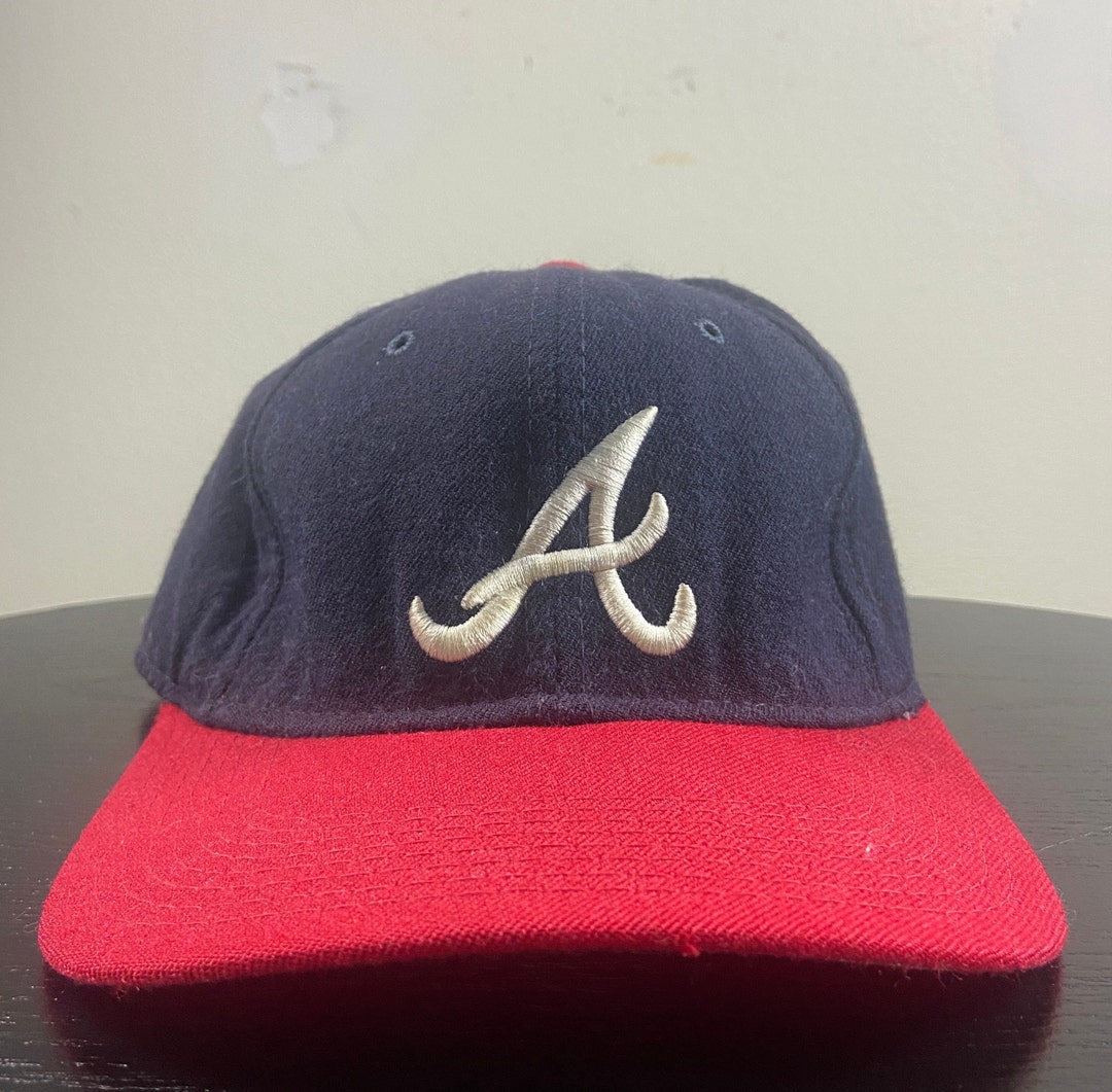 Vintage Atlanta Braves Fitted Hat the Pro Size 7 MLB Baseball Georgia ...