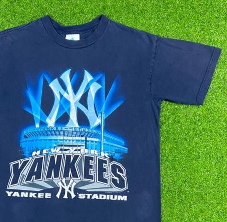 Vintage New York Yankees Stadium T Shirt Tee Tour Champ Medium 90s MLB ...