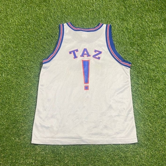 Vintage Space Jam Looney Tunes Taz Basketball Jersey … - Gem