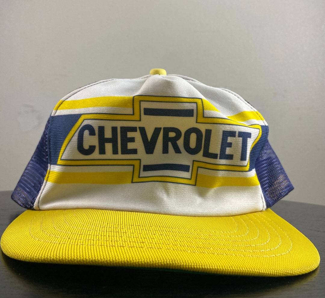 Vintage Chevrolet Snapback Hat Made USA Size 6 3/4 - 7 1/8 Classic Car ...