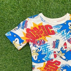 Rare Vintage Sonic the Hedgehog T Shirt Tee Made USA Youth Medium ...