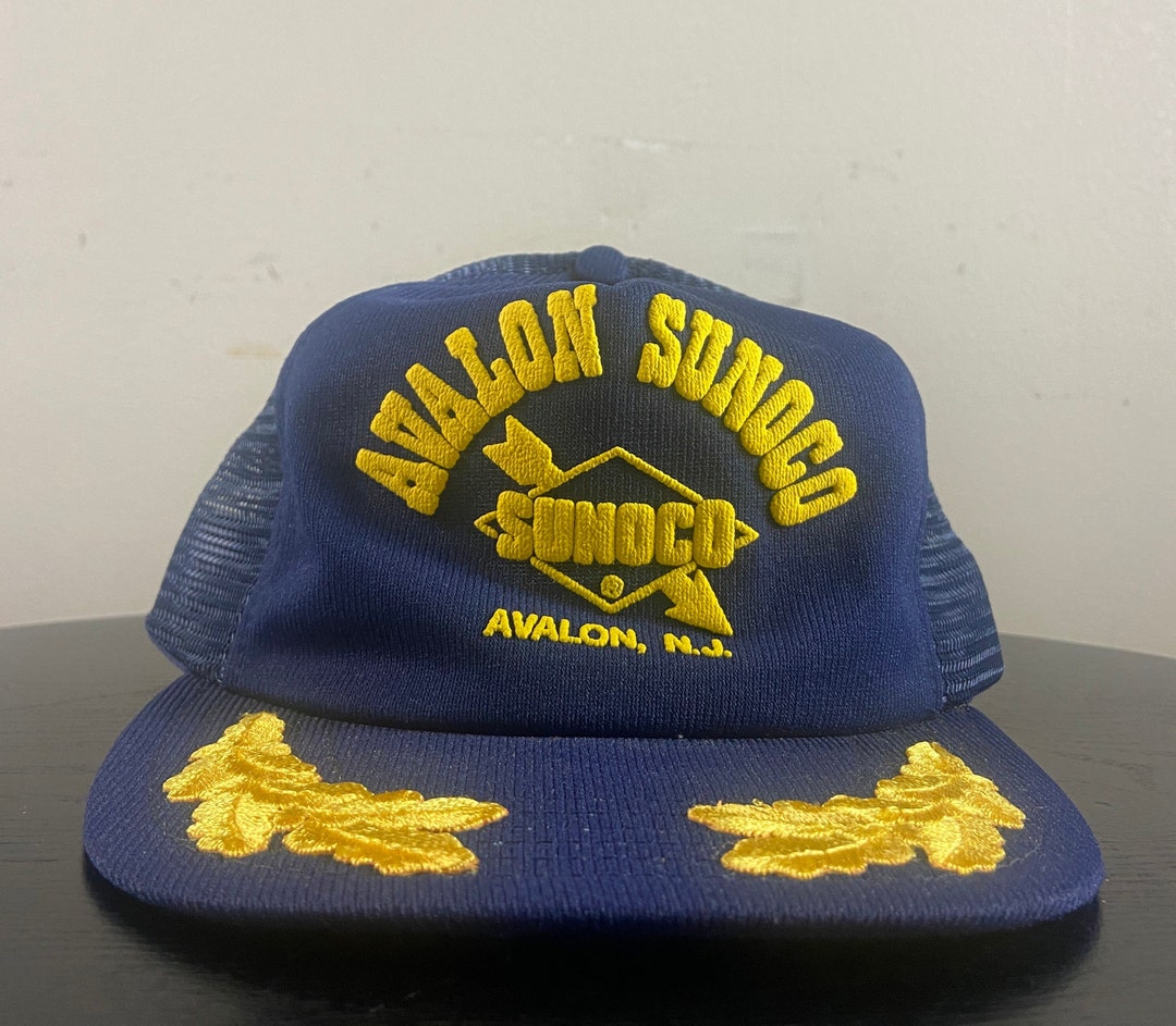 Vintage Sunoco Snapback Hat Cap Made Usa OSFA Avalon New Jersey NJ Oil ...