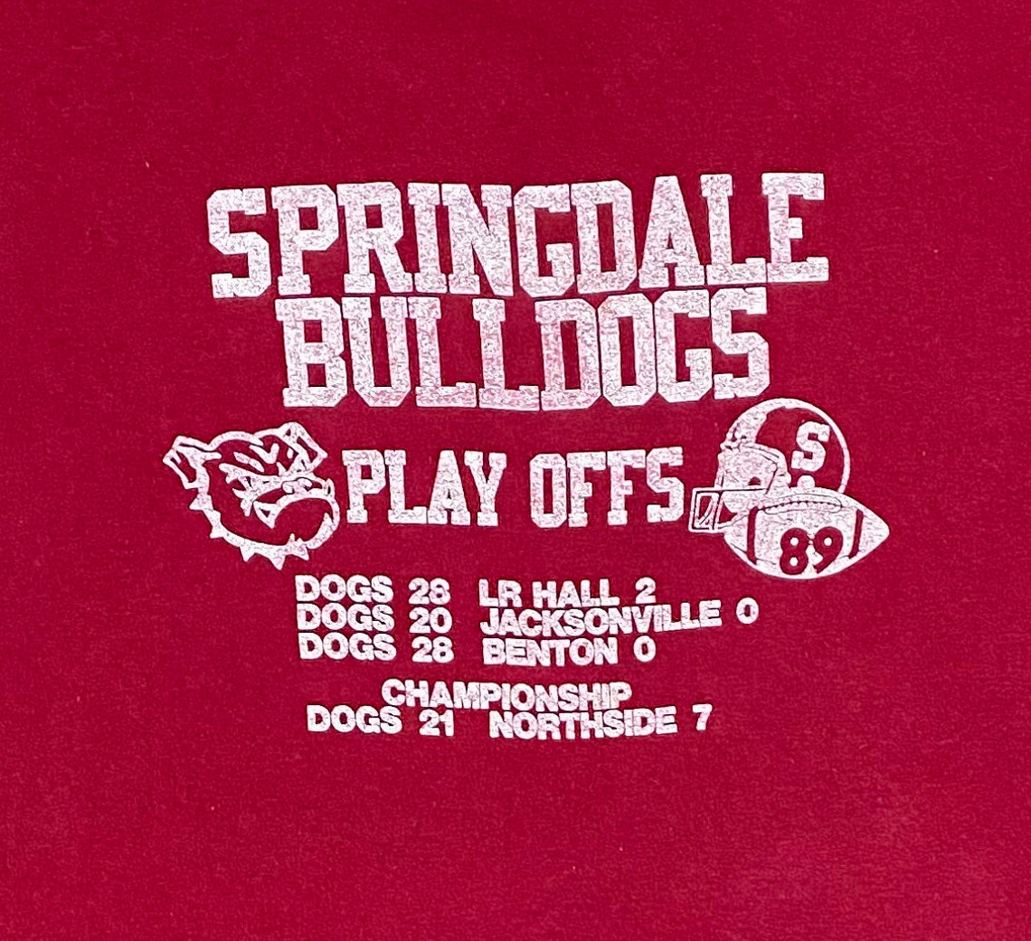 Vintage Springdale Bulldogs 89 AAA State Champions T Shirt Tee | Etsy