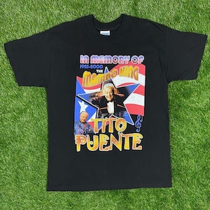Vintage Tito Puente in Memory of T Shirt Music Tee Gildan Size Large ...