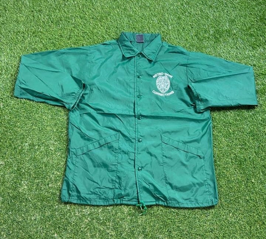 Vintage Metro Dade Corrections Windbreaker Jacket Size Large L Miami ...