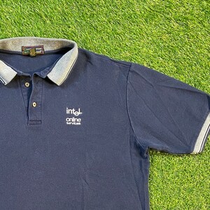 Vintage Intel Polo Shirt Tee Size XXL 2XL Intelligence American ...