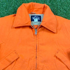 Vintage Woolrich Orange Jacket Made USA Size Large L Quality Warm ...