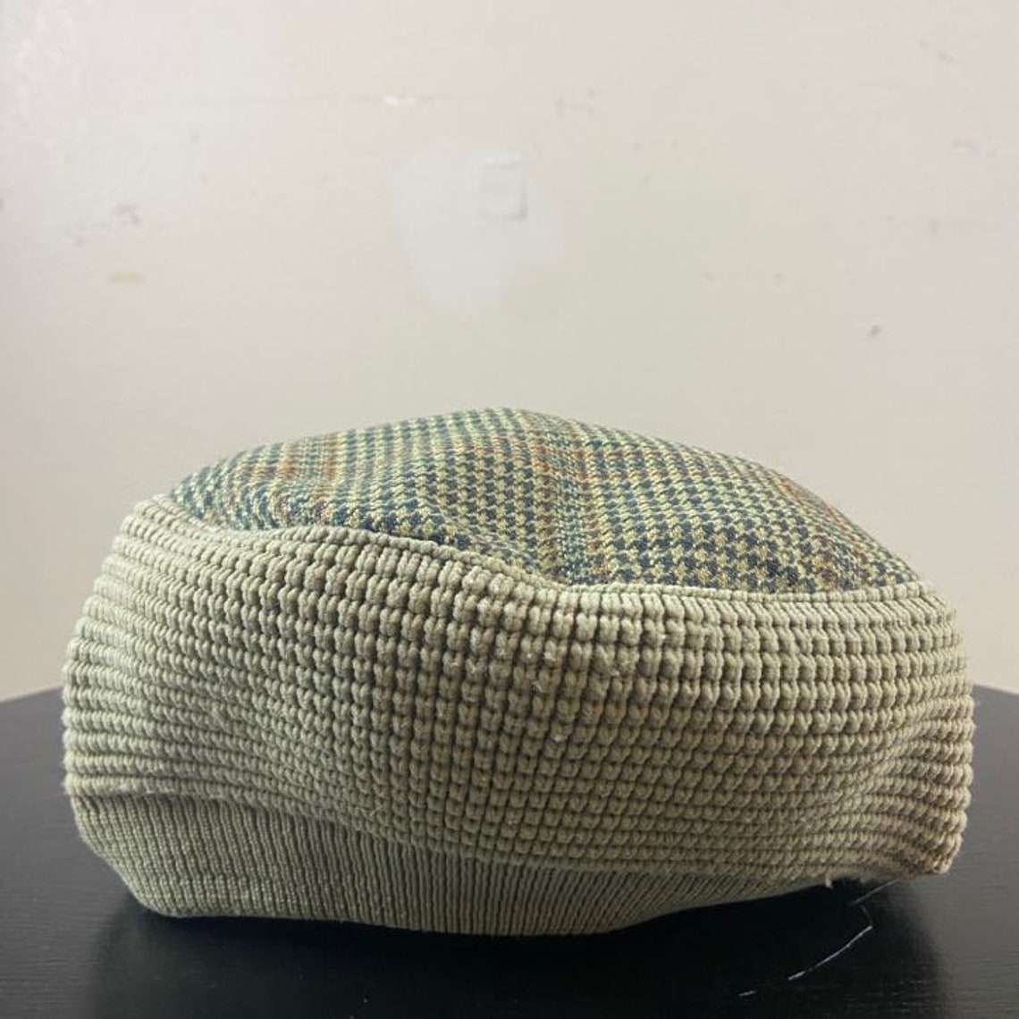 Vintage Plain Green Cuffley Cap Ascot Hat Size Small / Medium Cabbie ...