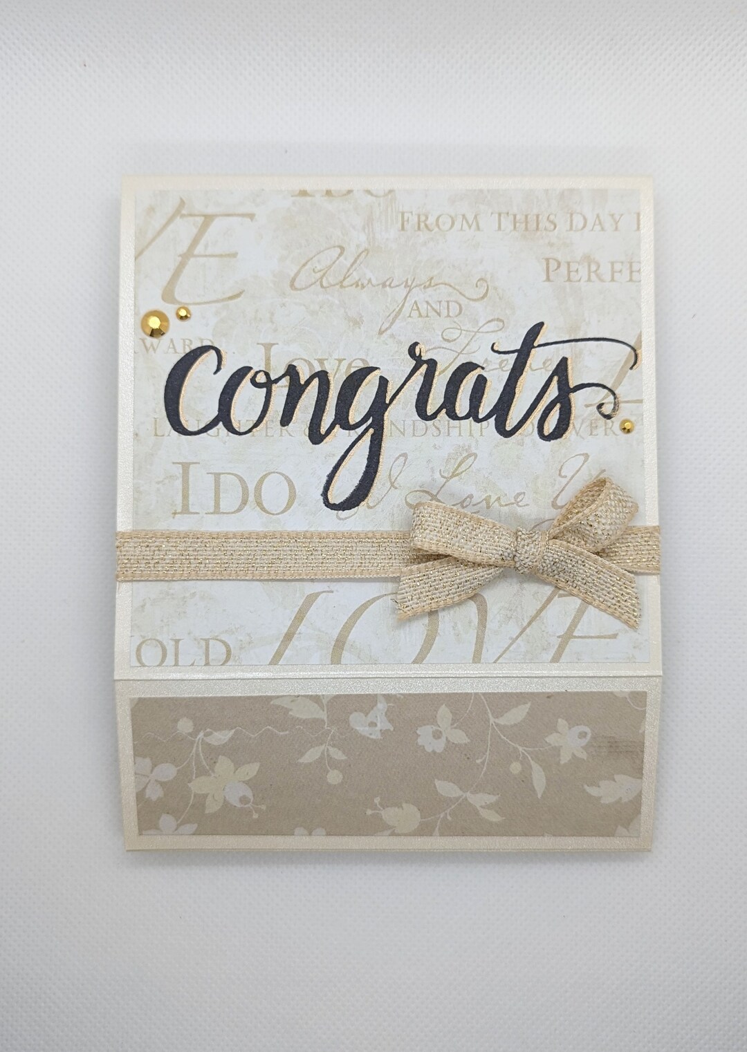 Congrats Wedding Card Stand up Window - Etsy