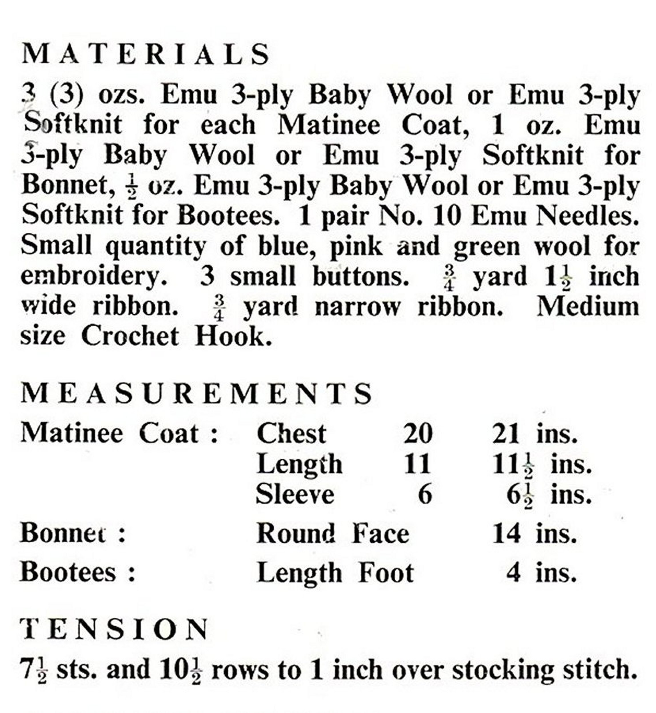 Vintage Emu 881 Knitting Pattern for a Special Baby. - Etsy