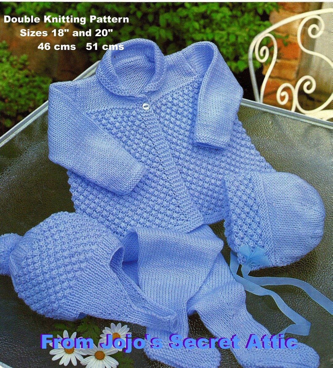 Double Knitting Pattern Pram Set - Etsy