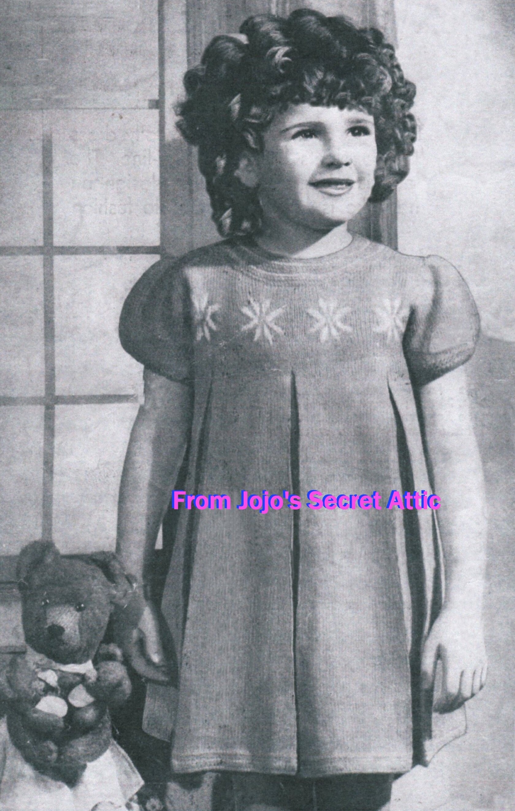 Vintage Bestway 3 Ply Knitting Pattern Charming Dress With Flower in ...