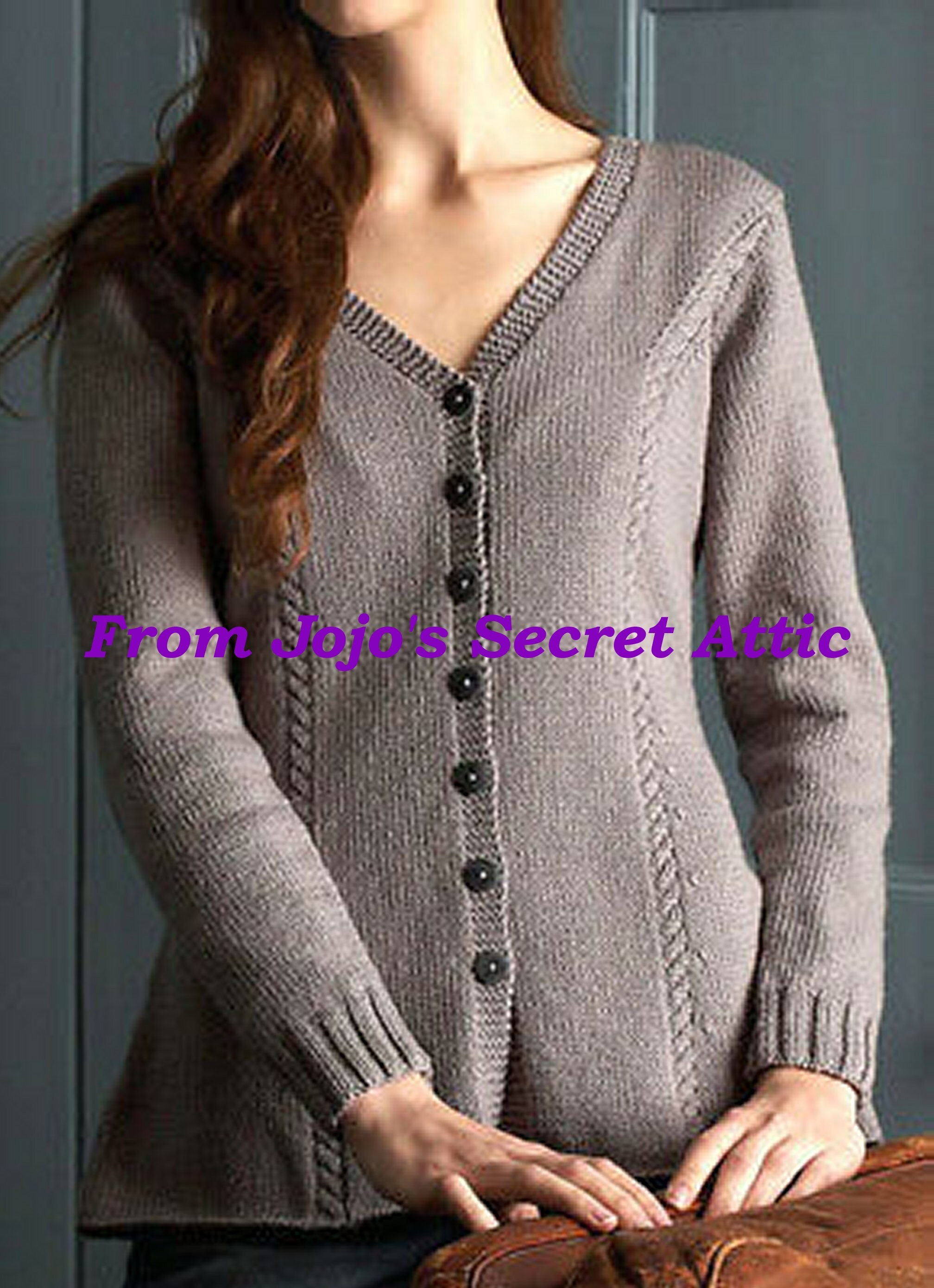 Ladies Double Knitting Pattern Cable Vent Jacket - Etsy UK