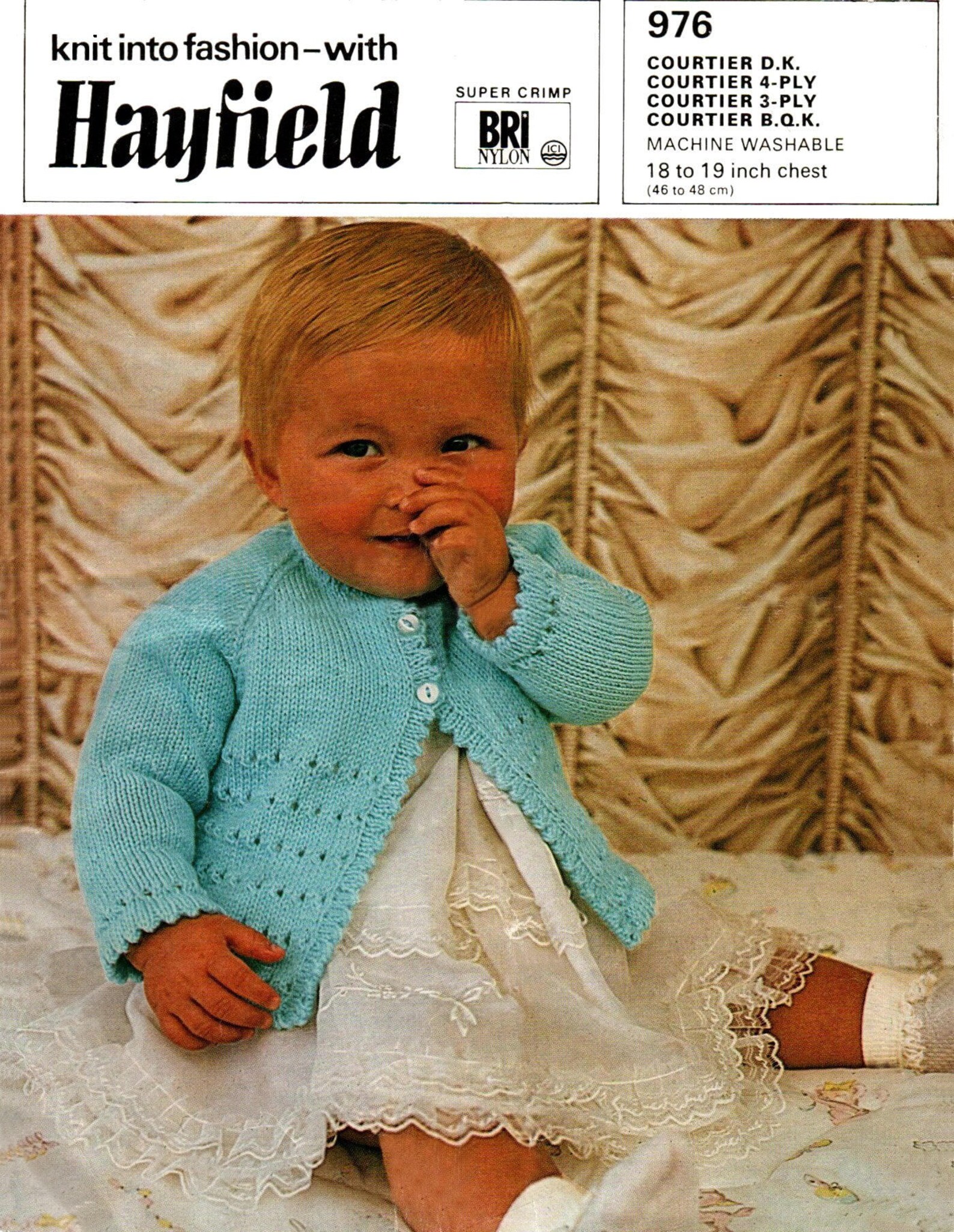 Vintage Hayfield Knitting Pattern 976 Cardie in 3 Ply 4 Ply and Double ...