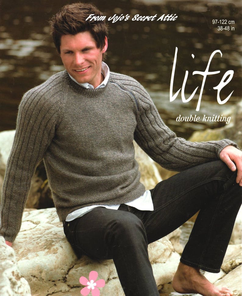 PDF DK Knitting Pattern Men's Sweater 8420 Instructions English Only - Etsy