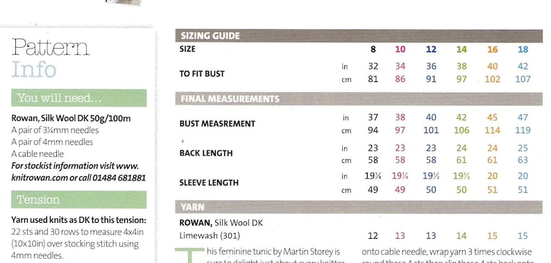 PDF DK Knitting Pattern Ladies Sweater - Etsy