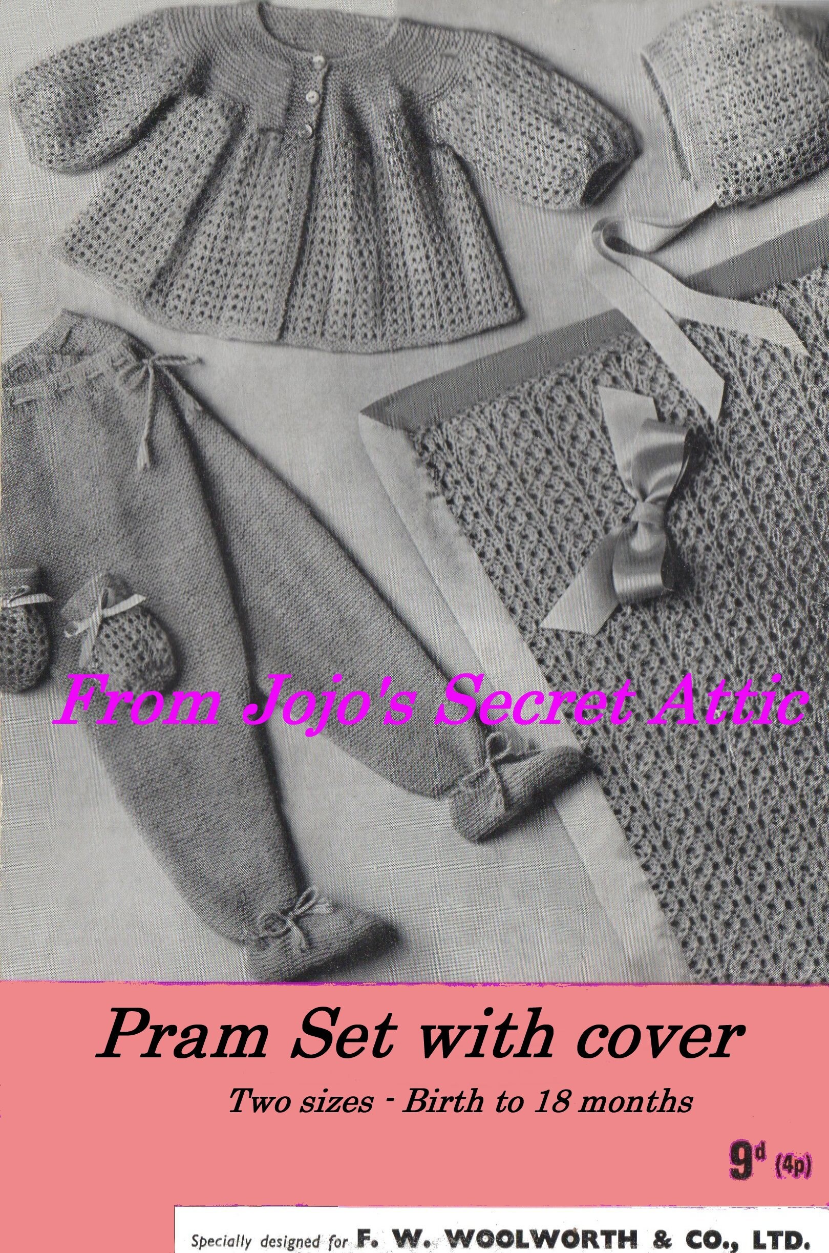 Vintage 3 Ply Knitting Pattern Pram Set and Cover - Etsy