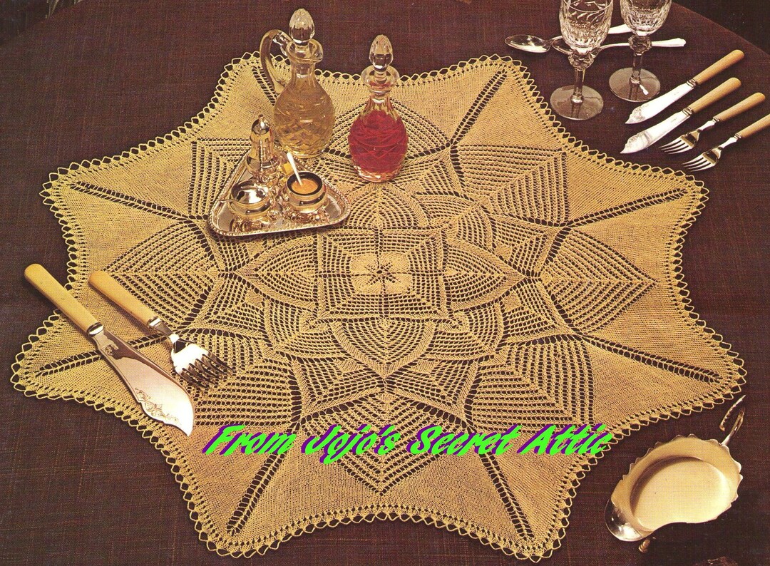 Vintage Knitting Pattern to Make Table Centre - Etsy