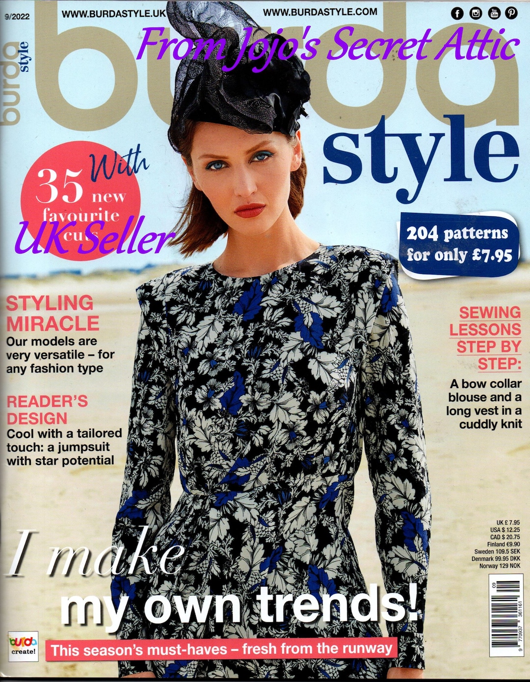 Burda Style Sewing Patterns Magazine September 09 2022 NEW 204 Patterns ...