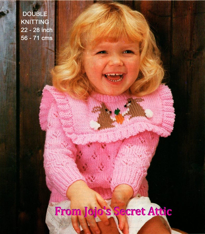 Knitting Pattern for Bunny Sweater Robin 13285 - Etsy
