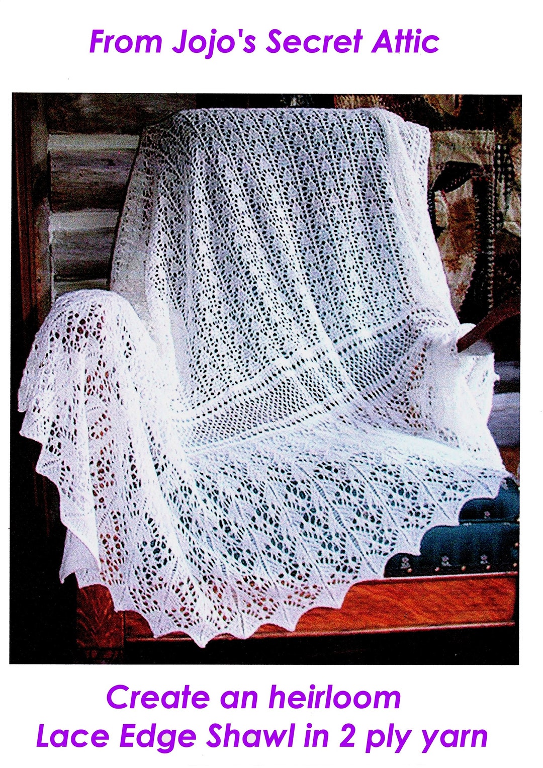 Beautiful Pattern to Make Heirloom Christening Shawl in 2 Ply Yarn - Etsy