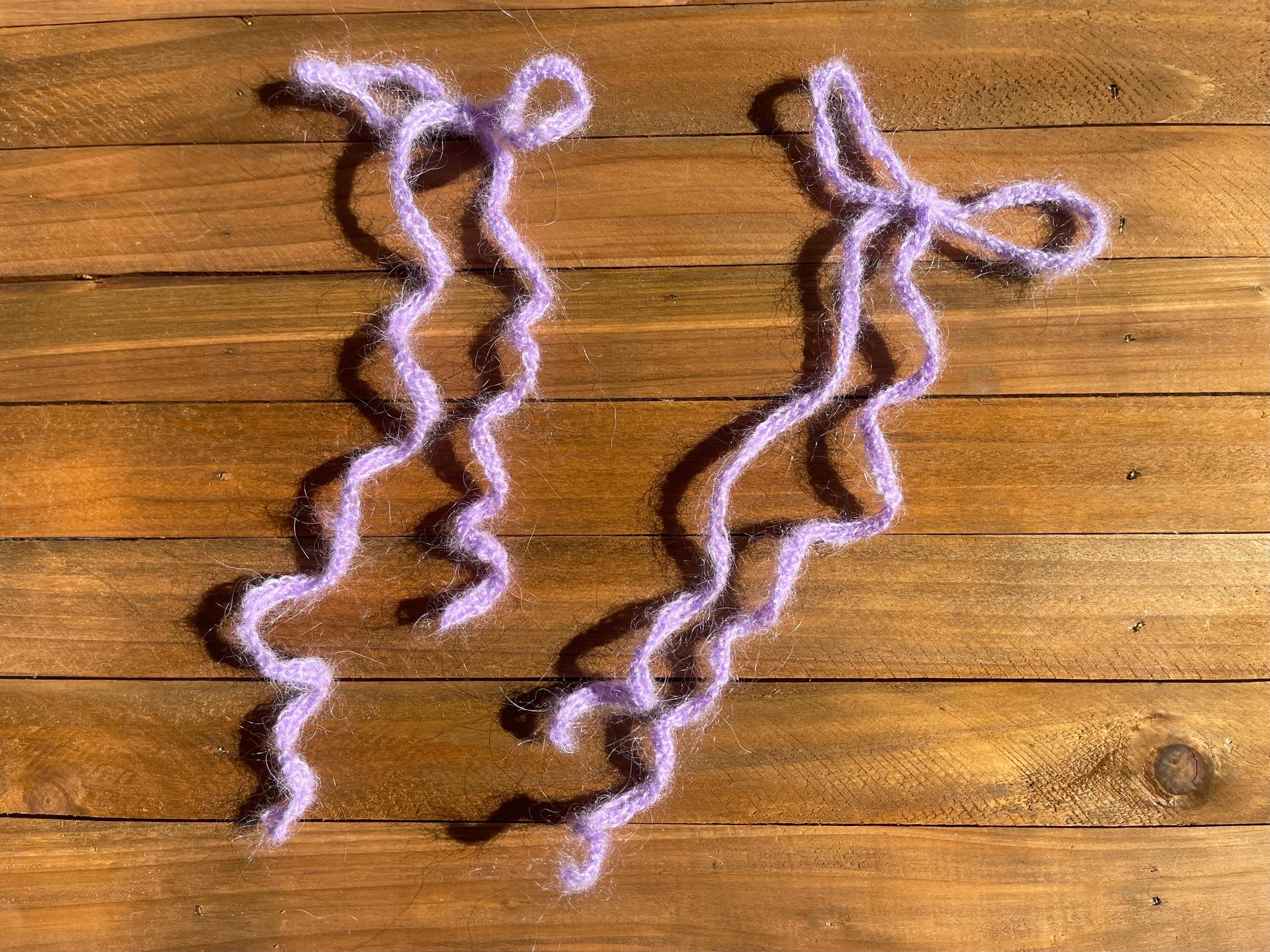 Purple Crochet Mohair Ribbons for Hair Bows - Etsy