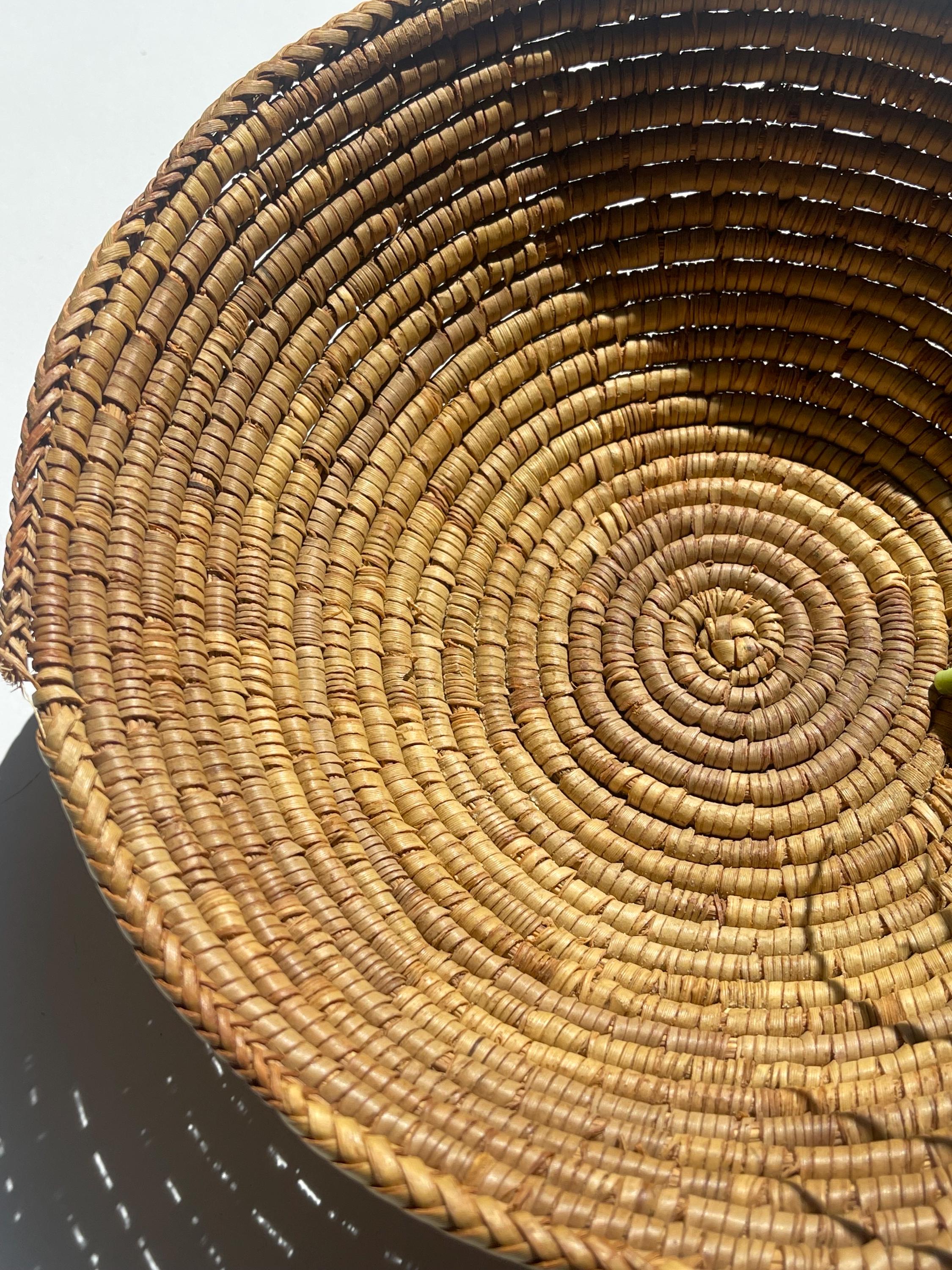 Wicker Rattan Basket Bowl / Vintage Earthy Boho Minimal Basket Bowl ...