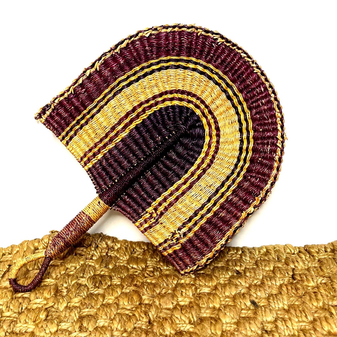 Handwoven African Fan | Bolga Woven Wall Art | Boho Home Décor With ...