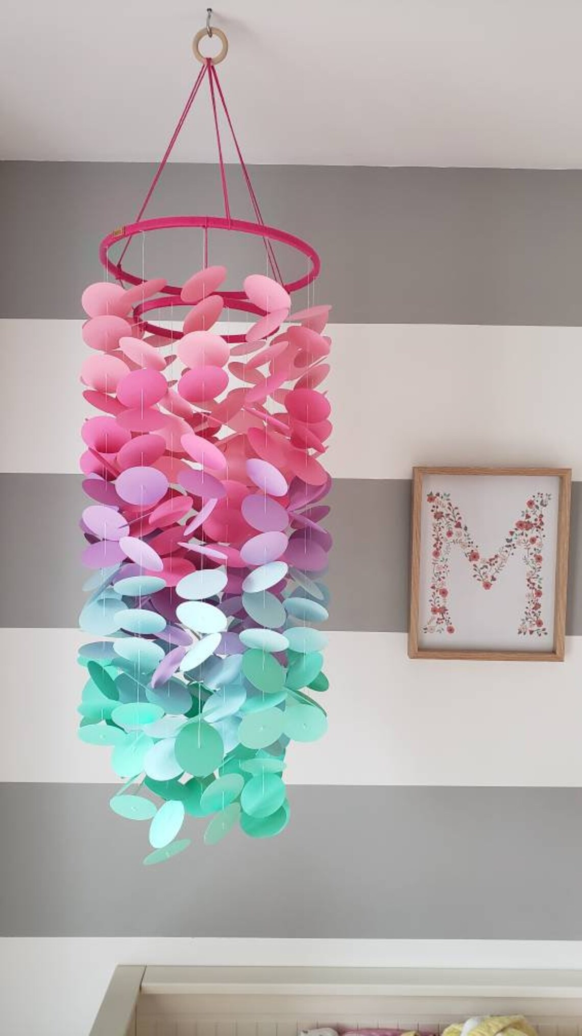 Pastel Rainbow Paper Mobile. Decoration for Children's Rooms. - Etsy