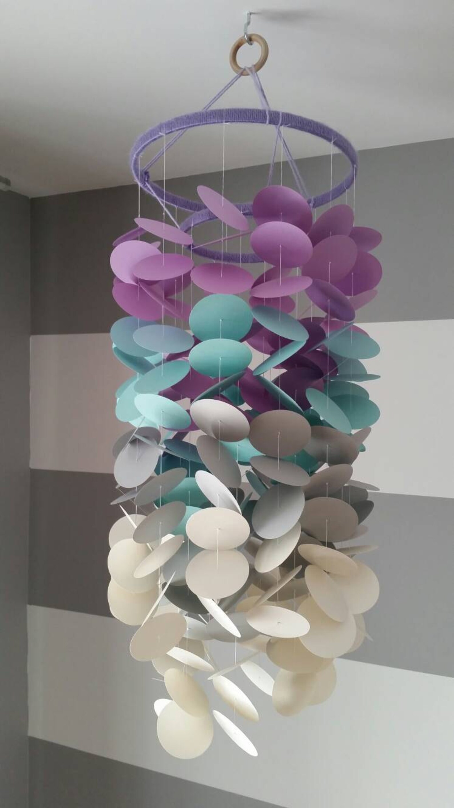 Mobile décoratif papier cartonné pour bébé fille. Chambre de | Etsy