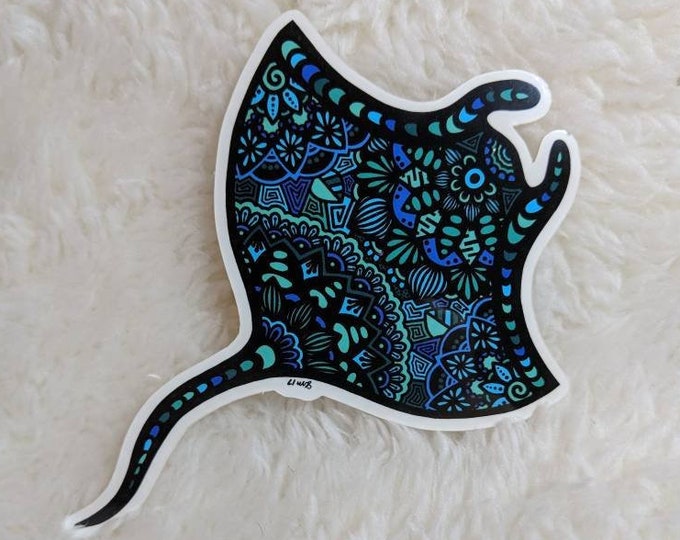 Sting Ray Manta Ray Doodle Vinyl Sticker Decal for Car | Etsy