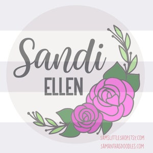 Sandi Rose Flower Doodle SVG - Hand-drawn Flower SVG FILE for Laser Cut ...