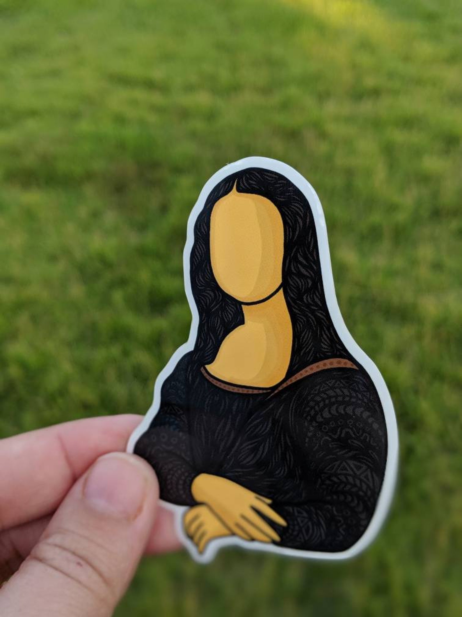 Waterproof mona Lisa Sticker Art History Vinyl - Etsy