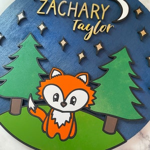 Zachary Fox Woods Doodle Sign SVG Hand-drawn Fox SVG FILE for Laser Cut ...