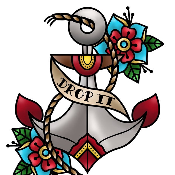 Anchor Tattoo - Etsy