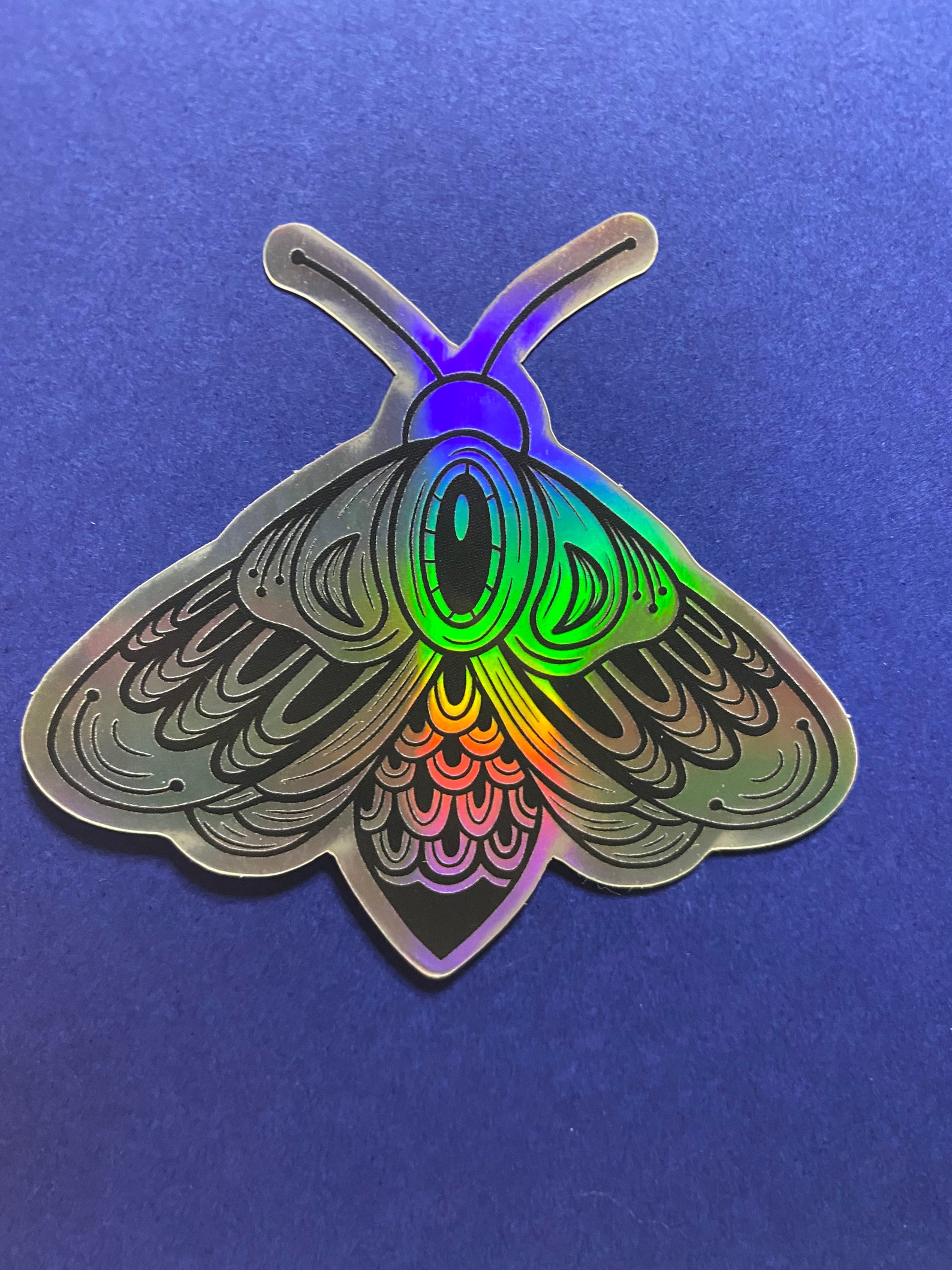 Holographic Moth Vinyl Sticker Decal for Car Laptop Water - Etsy